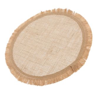 Cabilock Tischsets Aus Jute Runde F&uuml;r Couchtisch Und Schreibtisch Als Untersetzer Isolierend Gegen Hitze F&uuml;r Getr&auml;nke Und Tassen