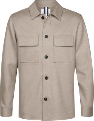 Profuomo Overshirt aus einem Wollgemisch mit Brusttaschen in