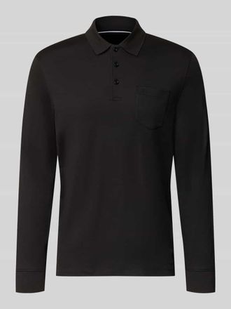 Bugatti Regular Fit Poloshirt aus Baumwoll-Mix mit Brusttasche
