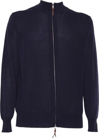 Ballantyne Homme, Pulls, Bleu, Taille: XL Zip Cardigan
