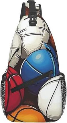 Generic Sac &agrave; dos &agrave; bandouli&egrave;re pour homme avec motif de basket-ball, football, baseball, voyage, randonn&eacute;e, sac &agrave; dos