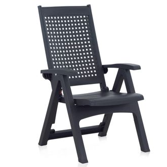 SP Berner Anthrazitfarbener Multipositionssessel aus Metall