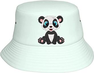 Generic Personnalisé Chapeau de Soleil Petit Panda Mignon Assis Chapeaux de Seau Doux Beach Sun Hat pour Été Adultes Golf