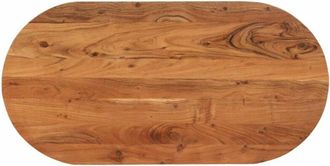 vidaXL Vidaxl - Dessus de table ovale en bois dacacia massif 120x60x2,5 cm - Pour table &agrave; manger - Unique avec variations de couleurs et grains