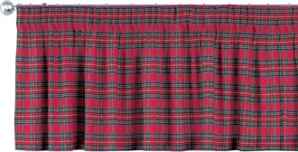 Dekoria Kurzgardine mit Kr&auml;uselband Schal Gardine Dekoschal 390 x 40 cm rot-gr&uuml;n