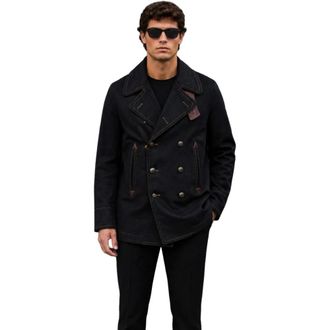 Dolce & Gabbana Homme, Manteaux, Bleu, Taille: 2XL Double-Breasted Denim Jacket