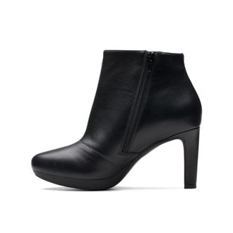 Clarks Damen Ambyr Rise Stiefeletten, Schwarz Leder, 10