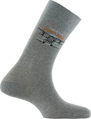 Kindy Mi-chaussettes en coton Aviateur MADE IN FRANCE - couleur - Gris - Pointure - 43-46