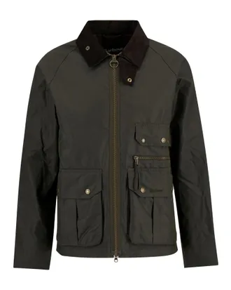 Barbour Wachsjacke Re-Engineered Blackett Spey mit Cord-Kragen in