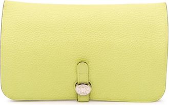Herm&egrave;s Portemonnaie - Togo Dogon Duo Wallet GM - Gr. unisize - in Gelb - f&uuml;r Damen