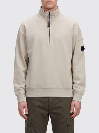 C.P. Company C. P. COMPANY Baumwoll-Sweatshirt mit hohem Kragen und halbem Rei&szlig;verschluss