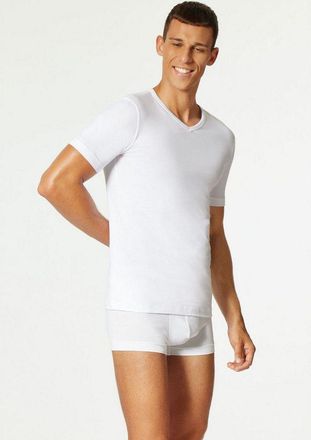 Schiesser T-Shirt Basic (Set) hochwertig, weich, mit V-Ausschnitt im 4er Sparpack