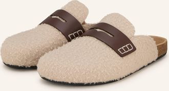 J.W.Anderson Jw Anderson Mules Mit Teddyfell beige