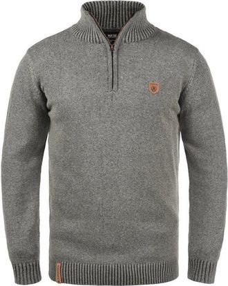 Indicode Troyer IDNathen Strickpulli mit Rei&szlig;verschluss am Kragen