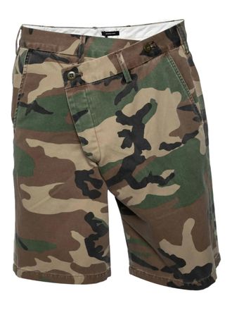 R13 short à motif camouflage - Vert