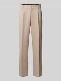 HUGO BOSS Modern Fit Anzughose mit Baumwoll und Leinen Anteil