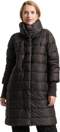 Tom Tailor Damen 1042913 Lange Steppjacke mit Stehkragen, 14482-deep Black, XXL