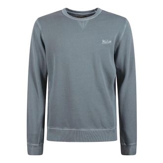 Woolrich Homme, Sweatshirts et sweats &agrave; capuche, Vert, Taille: M SweaT-shirt en Coton Bleu Col Rond