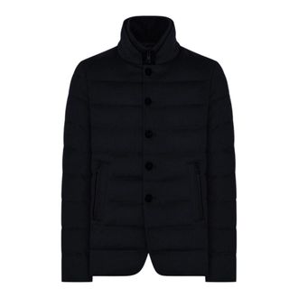 Duno Blaue Wollmischung Gepolsterte Jacke - - Jackets - Herren - Blau - L