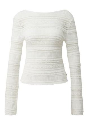 QS by s.Oliver Langarmshirt T-Shirt Spitzenshirt