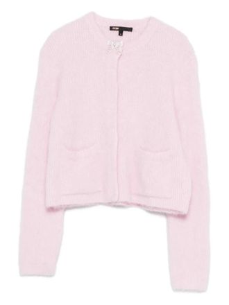Maje cardigan &agrave; col strass&eacute; - Rose