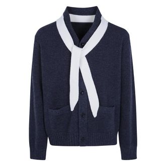 sacai Wollstrick-Cardigan - - Knitwear - Herren - Grau - M