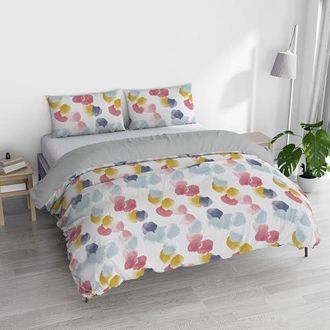 Italian Bed Linen Watercolor Bettbezug Set, 100% Baumwolle, Doppelte, WT-02