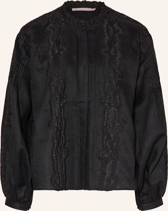 (The Mercer) N.Y. (The Mercer) N.Y. Leinenbluse Mit Lochspitze schwarz