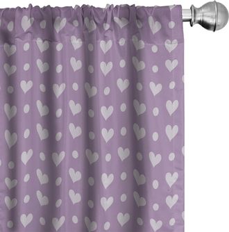 Abakuhaus Lila Vorh&auml;nge, Gardinen, Hochzeit Inspired Herz, Fensterbehandlungen f&uuml;r Wohnzimmer Schlafzimmer Dekor, 2 St&uuml;ck 75 cm b x 175 cm h, Lavendel und Lila