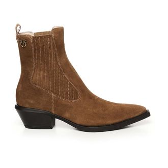 Pinko Pinko, Femme, Chaussures, Brun, Taille: 40 EU Bottines Texanes Marron en Daim