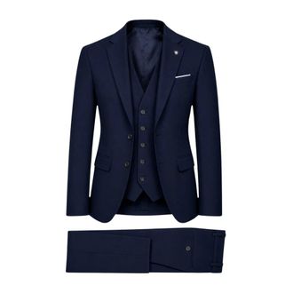 Manuel Ritz Einknopf-Anzug (Dreiteiler) - - Suits - Herren - Blau - S