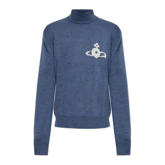 Vivienne Westwood Wollrollkragenpullover Mark - - Knitwear - Herren - Blau - M