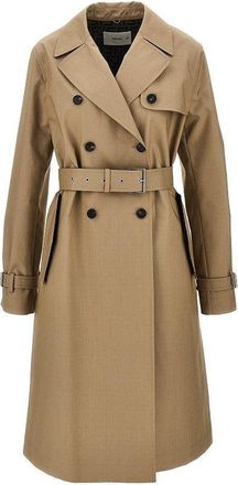Fendi Mackintosh fabric double-breasted trench coat Woman 42
