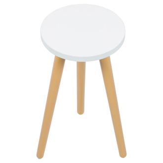 BESPORTBLE Holz Blumenhocker Rund Stabiler Pflanzentisch aus Massivem Holz Moderner Pflanzenst&auml;nder f&uuml;r Balkon und Innenbereich Eleganter Blumentopfhalter mit Gl