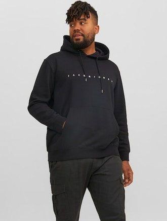 Jack & Jones Plus Size Kapuzensweatshirt JJESTAR JJ SWEAT HOOD NOOS PLS mit Kängurutasche