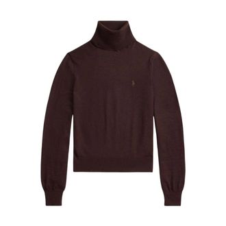 Polo Ralph Lauren Femme, Pulls, Brun, Taille: 40 FR Col roul&eacute;s