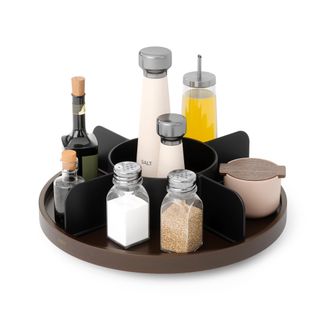 Umbra Bellwood Lazy Susan Divided BLK/WAL