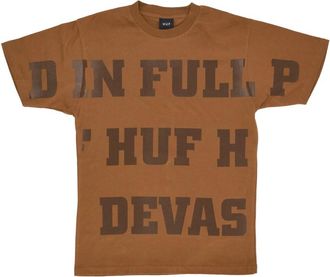 HUF Gro&szlig;es Gummi Herren Crew Neck T-shirt - - Tops - Herren - Braun - L