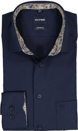 Olymp Herren Hemden blau Baumwolle