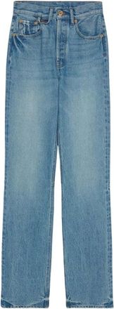 Jacquemus Femme, Jeans, Bleu, Taille: W26 Jean Bleu Taille Haute Jambe Droite