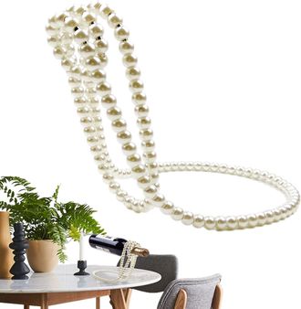 Generic Einzelner Flaschenhalter, Flaschenhalter zum Aufhängen, mit Perlenketten | Einzigartiger und unabhängiger Weinflaschenhalter für Geburtstage, Urlaub, 