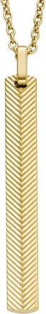 Fossil Herrenkette Harlow Linear Texture Edelstahl goldfarben, JF04609710