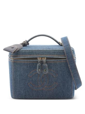 Chanel trousse de toilette en jean (1996-1997) - INDIGO BLUE