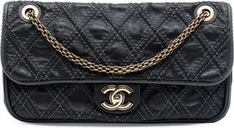 Chanel Hobo Bags - Paris Bombay Medium CC Calfskin Triptych Flap - Gr. unisize - in Grau - f&uuml;r Damen