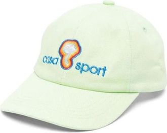 Casablanca unisex, Accessoires, Vert, Taille: ONE Size Casquette de baseball Mind Vibrations Logo