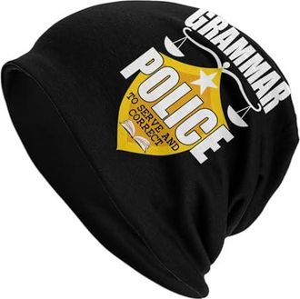 Generic Homme Femme Bonnets De Ski Police De La Grammaire Au Service De La Correction Bonnets Tricot&eacute; Doux Hiver Chapeaux Chaud Bonnet dhiver pour Ski Quotidi