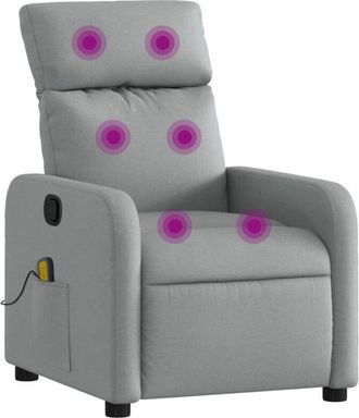 vidaXL Massagesessel Hellgrau Stoff - Vidaxl