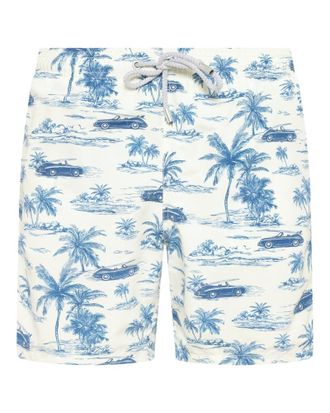 MC2 Saint Barth Badeshorts mit Porsche- und Karikik-Motiven in