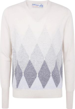 Ballantyne Homme, Pulls, Multicolore, Taille: XL Pull élégant col en V