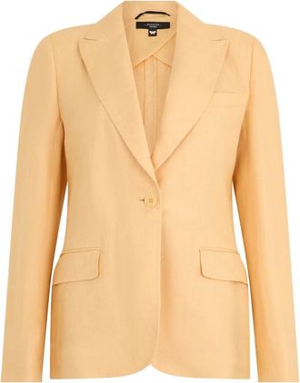 Max Mara Femme, Vestes, Orange, Taille: 36 FR Blazer en toile de lin